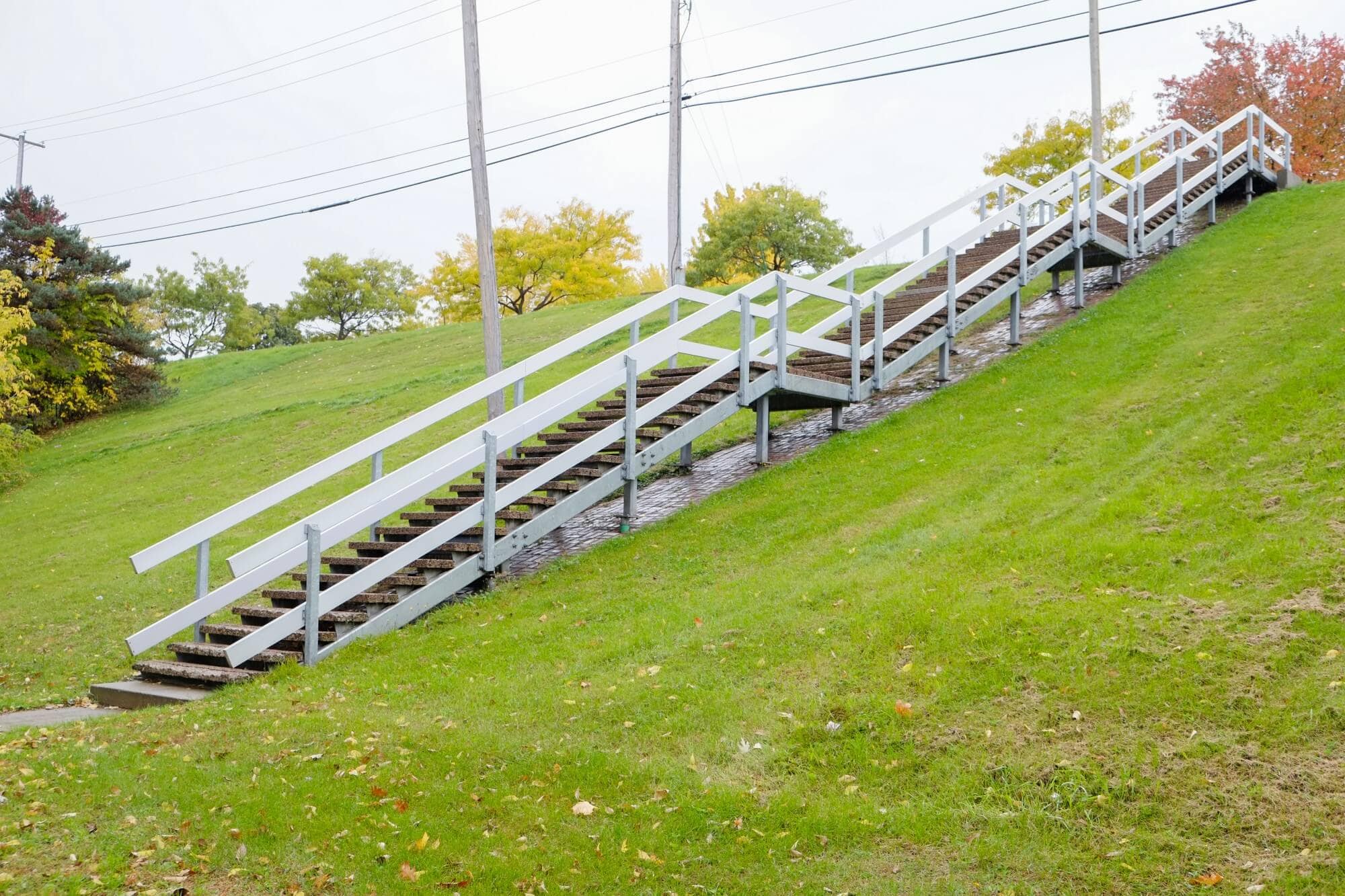 Rebuilding Stairway on a Slope - Techno Metal Post